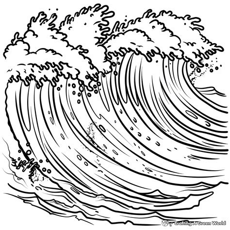 Big Wave Coloring Page 3600x2379