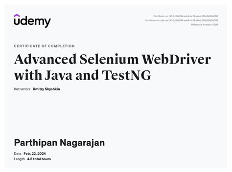 parthipan nagarajan on linkedin udemy course completion certificate