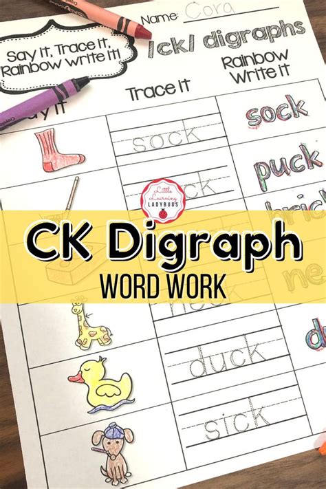 Ending Ck Digraph Phonics Posters Activities And Worksheets