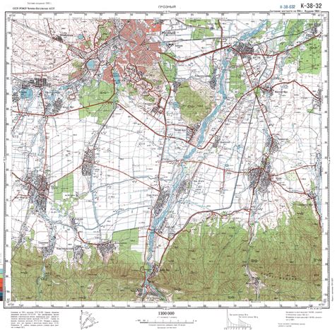 Карта города грозный 1994 год