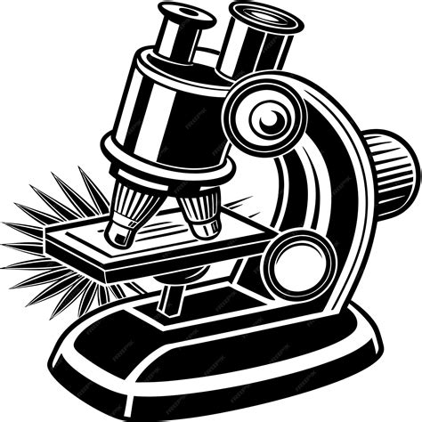 Microscope Silhouette Vector Illustration Premium Ai Generated Vector