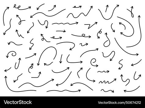 Black Arrows Set Pointer Cursor Arrow Silhouette Vector Image