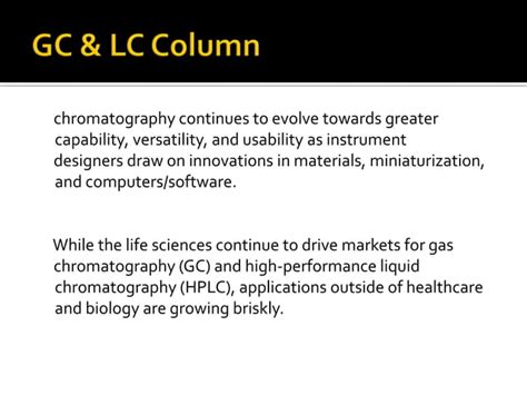 Lc And Gc Columns Ppt