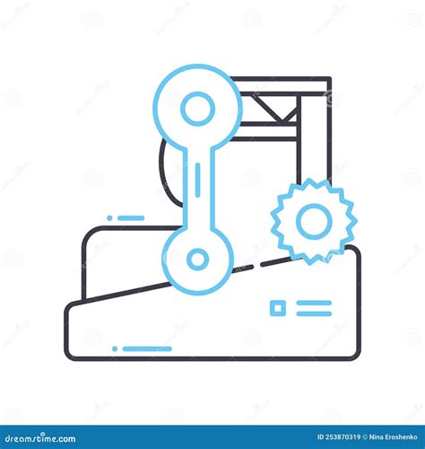Industrial Tools Line Icon Outline Symbol Vector Illustration Concept Sign Stock Vector