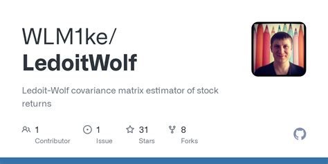 Github Wlm1keledoitwolf Ledoit Wolf Covariance Matrix Estimator Of Stock Returns