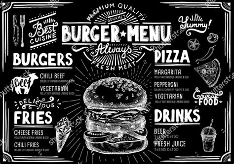 Chalkboard Menu Design Template Free Templates Printable