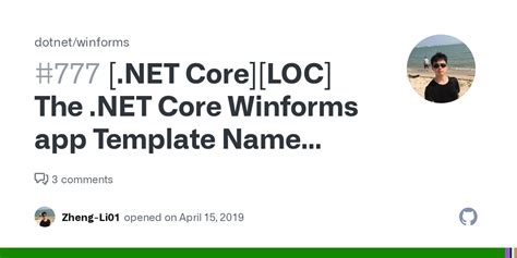 Net Core Loc The Net Core Winforms App Template Name ‘windows Forms App Is Not Translated