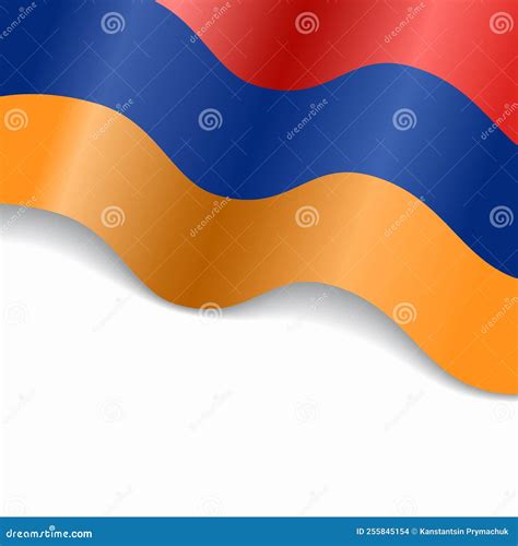 Armenian Flag Wavy Abstract Background Vector Illustration Stock