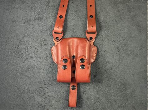 New Armadillo Holsters Tan Leather Vertical Shoulder Holster For 1911
