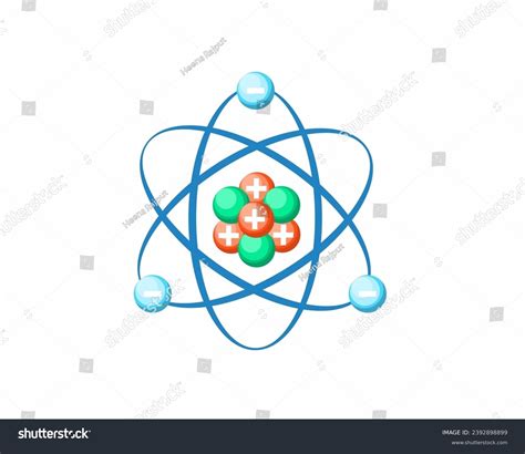 Atomic Structure Nucleus Protons Neutrons Orbital Stock Vector Royalty Free 2392898899