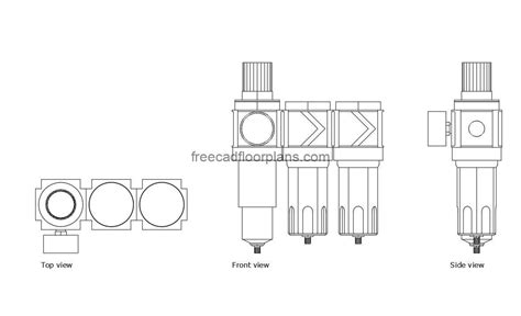Air Filter Regulator Free Cad Drawings