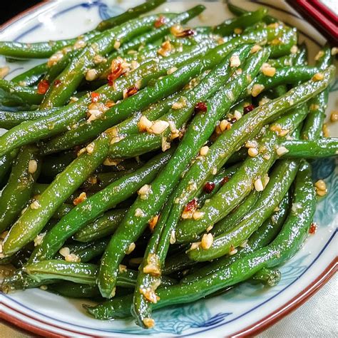 Chinese Green Beans With Garlic Sauce Savory Aura