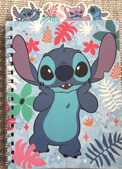 Stitch Spiral Notebook With Dividers Tropical Design Etsy