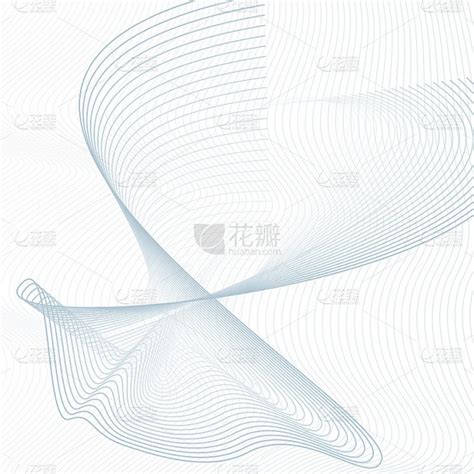 线条艺术技术设计。摘要网格模式。波纹细交叉线。现代科技背景以蓝、灰、白色调为主。向量eps10插图素材 花瓣网