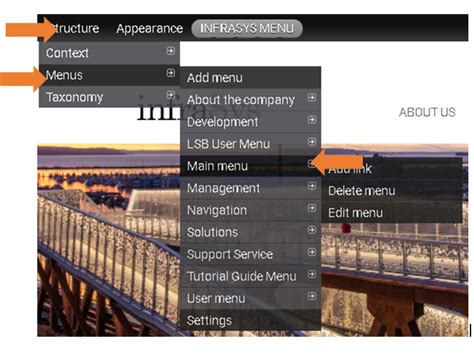 Infrasys Inc How To Update Menus