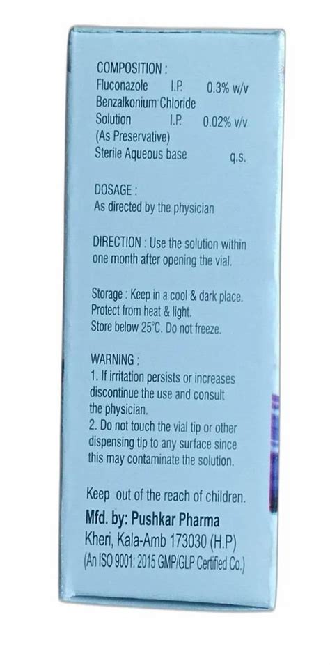 Pms Ointment Fluconazole Ophthalmic Solution Packaging Type Box Packaging Size 5ml At Rs 15