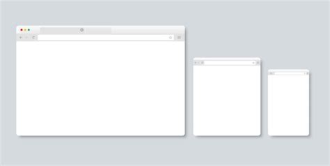웹 브라우저 창 빈 브라우저 창 템플릿입니다 프리미엄 벡터