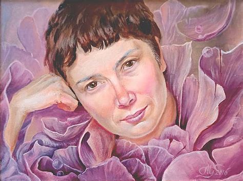 Картина «Дама в фиолетовом Холст Масло 2016 г