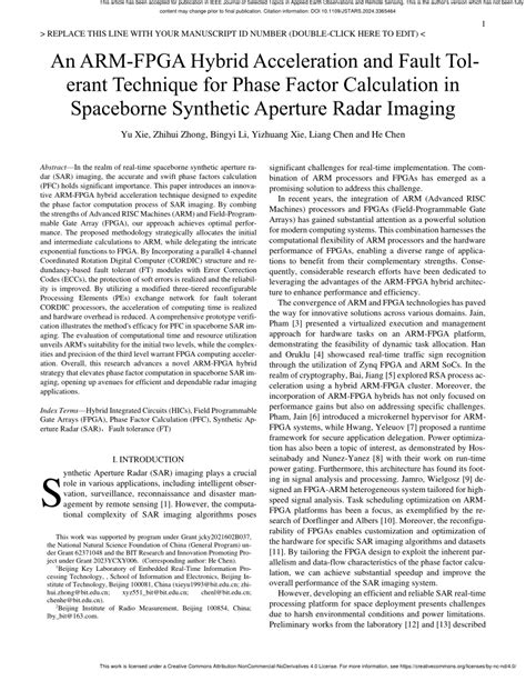 Pdf An Arm Fpga Hybrid Acceleration And Fault Tolerant Technique For Phase Factor Calculation