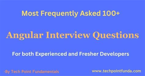Most Frequently Asked Angular Interview Questions Tech Point Fundamentals
