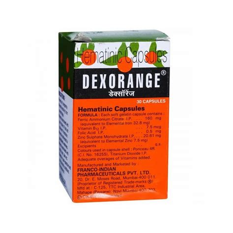 Dexorange Capsule 30 Capsules At ₹ 234bottle Pharmaceutical Drug In
