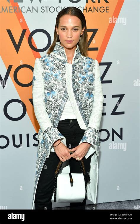 Actress Alicia Vikander Attends The Volez Vogez Voyagez Louis Vuitton Exhibition Opening
