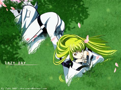 Cc Code Geass Hd Wallpaper Lazy Day In Anime Green Fields