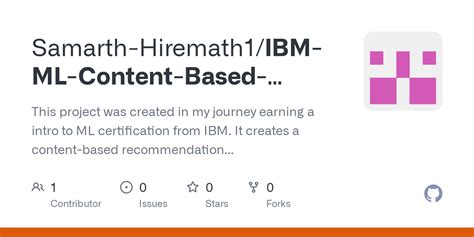 Github Samarth Hiremath1ibm Ml Content Based Recomendation System