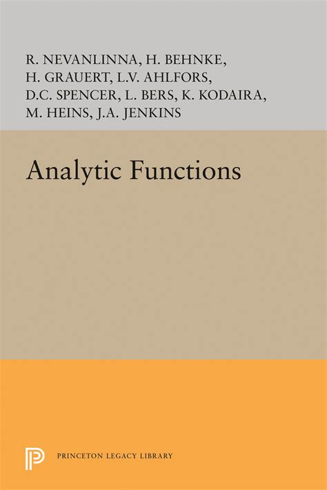 Analytic Functions Princeton University Press