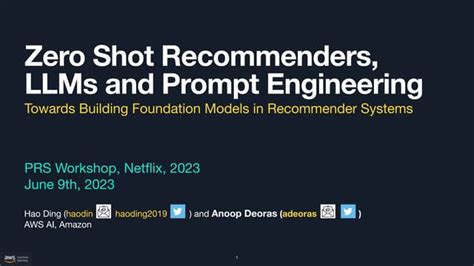 Foundation Models In Recommender Systems Ppt