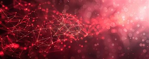 Abstract Red Network Connections Background Premium Ai Generated Image