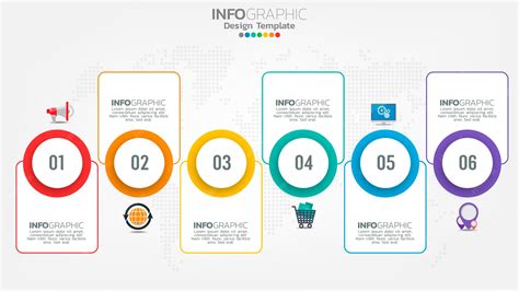 Premium Vector Timeline Infographics Template With 6 Elements Workflow Process Chart