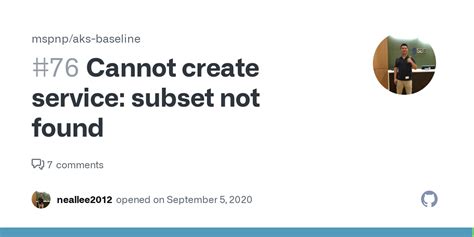 cannot create service subset not found · issue 76 · mspnp aks
