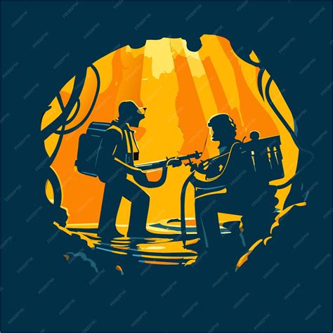 Premium Vector Sonic Waves In The Abyss Musician And Explorer Below