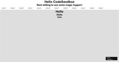 React Playground Codesandbox