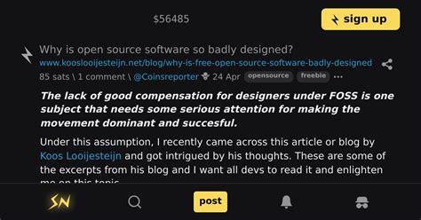 why is open source software so badly designed stacker news ~opensource