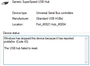 USB Device Error 43 S2 Blog