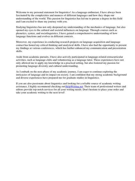 Linguistics Personal Statement Pdf Communism Linguistics
