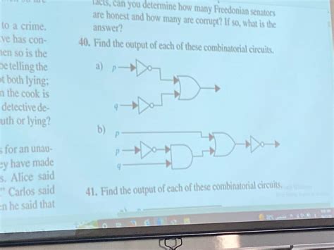 Solved 11 Find The Output Of Each Of These Combinatorial