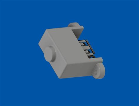 Usb Type A Panel Mount D Cad Model Library Grabcad
