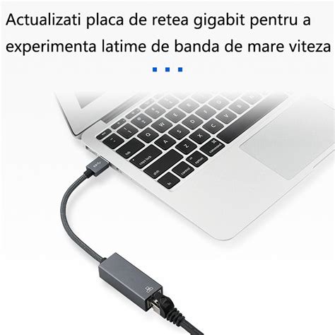 Adaptor Vaxiuja Convertor Usb3 0 Tata La Gigabit Lan Rj45 Ethernet Mama 1000mbps Negru Emag Ro