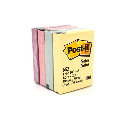 Post It 3m กระดาษโน๊ตมีกาวในตัว ขนาดเล็ก 1 5x2นิ้ว รุ่น 653 Shopee Thailand
