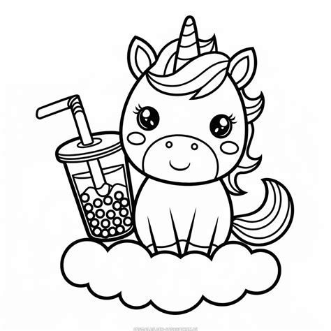 Ausmalbild Boba Einhorn Ausmalbilder Ausdrucken