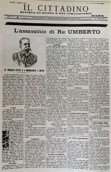 Guida Milano Monza Lassassinio Di Re Umberto I