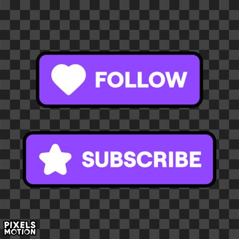 Animated Twitch Follow And Subscribe Button Overlay Creatorset