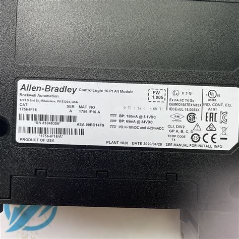 Allen Bradley Controller Module 1756 If16 Buy Allen Bradley Controller Module 1756 If16