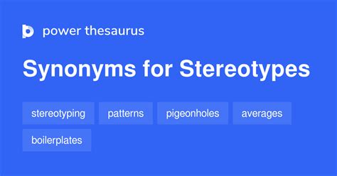 Stereotypes Synonyms 295 Similar Words And Phrases