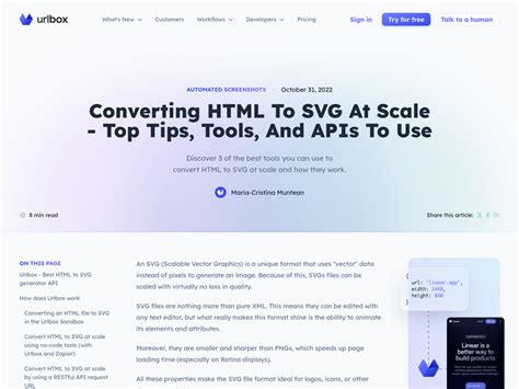 Converting Html To Svg At Scale Top Tips Tools And Apis To Use Urlbox