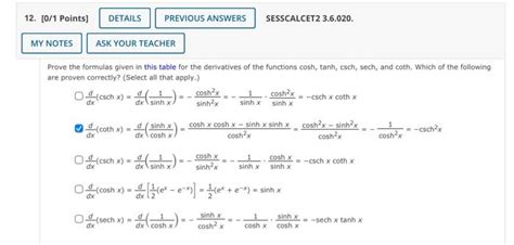 Solved Prove The Formulas Given In This Table For The