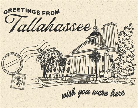Greetings From Tallahassee Florida Print Artxnikki